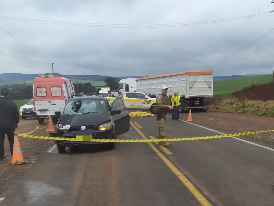 Pedestre morre atropelado por carro no Oeste de SC