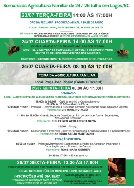 Semana da Agricultura Familiar em Lages promove valorização