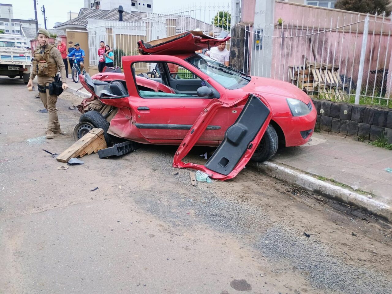 Acidente em Lages deixa vítima com ferimentos graves